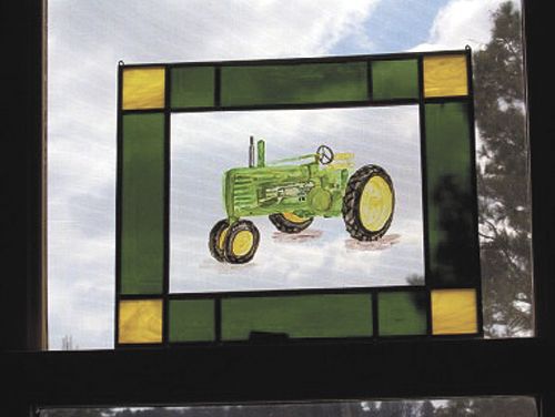 Agriculture Stained Glass Patterns Farm And Tractor Stained Glass
