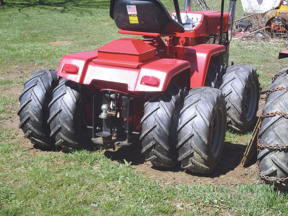 Homemade Articulated Garden Tractor 310+ Tractor Red Small Field Stock