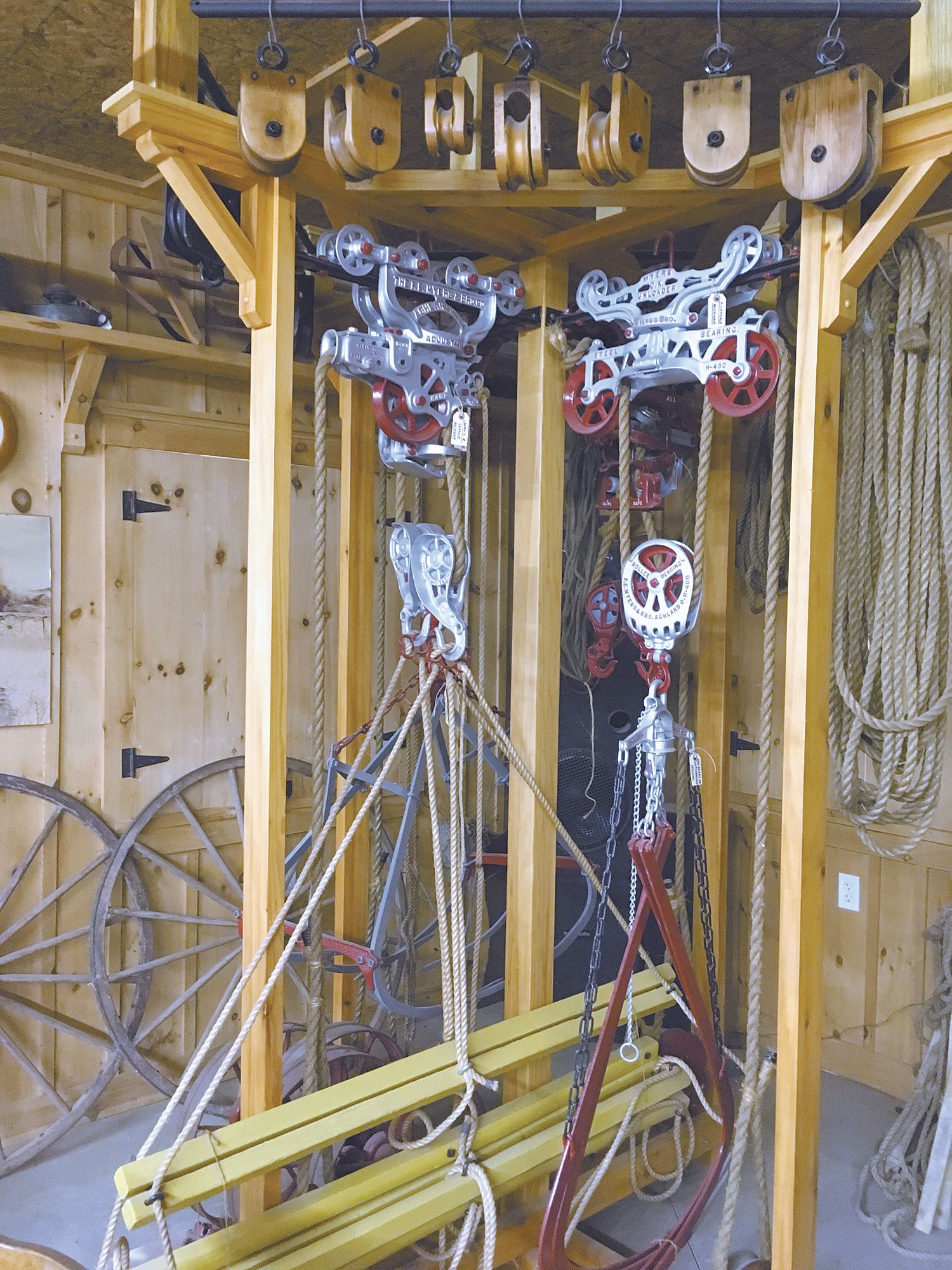 Barn Trolley Hay Hoist Rigging Large Barn Trolley — Matzke Designs